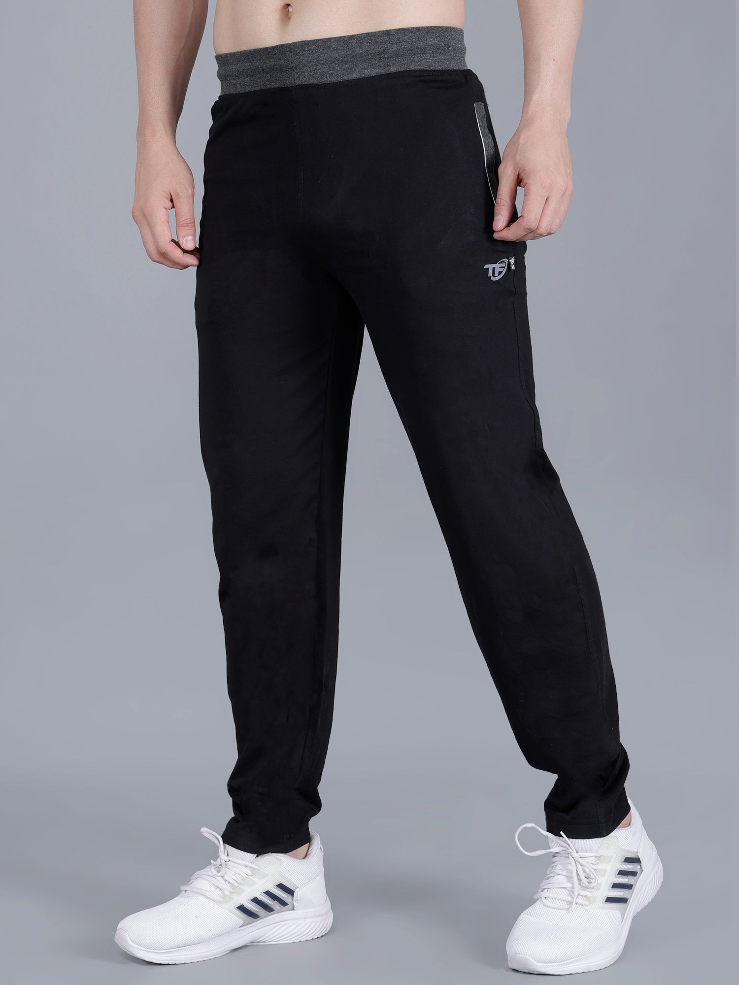 Black Straight Fit Track Pant – Texfro